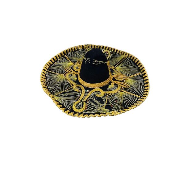 Party Supplies | Vtg Sombrero Hat Felt Sequined High Crowned Sombrero ...